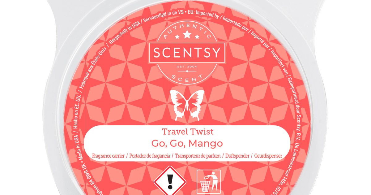 Go, Go, Mango Travel Twist - The Candle Boutique - Scentsy UK Consultant