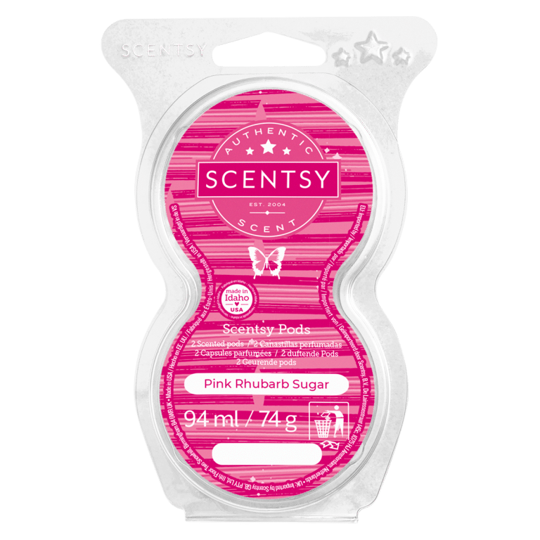 Pink Rhubarb Sugar Scentsy Pods - Twin Pack - The Candle Boutique ...