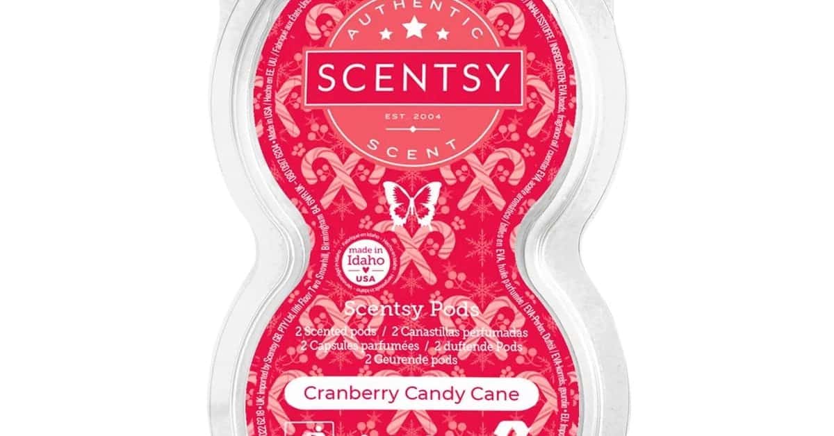 Cranberry Candy Cane Scentsy Pods - Twin Pack - The Candle Boutique ...